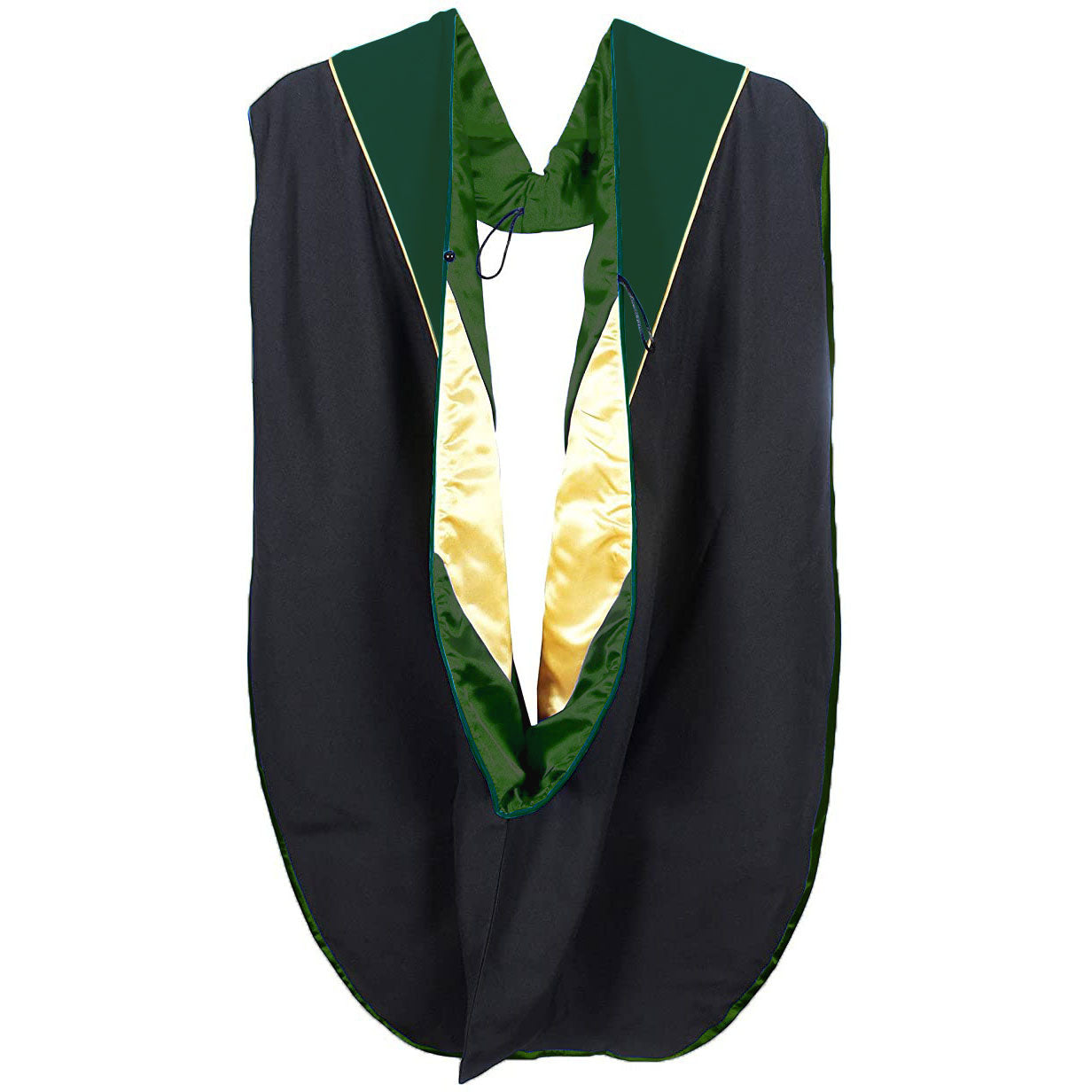 Doctoral Hood - Forest Green Velvet - Forest Green Lining - Gold ...